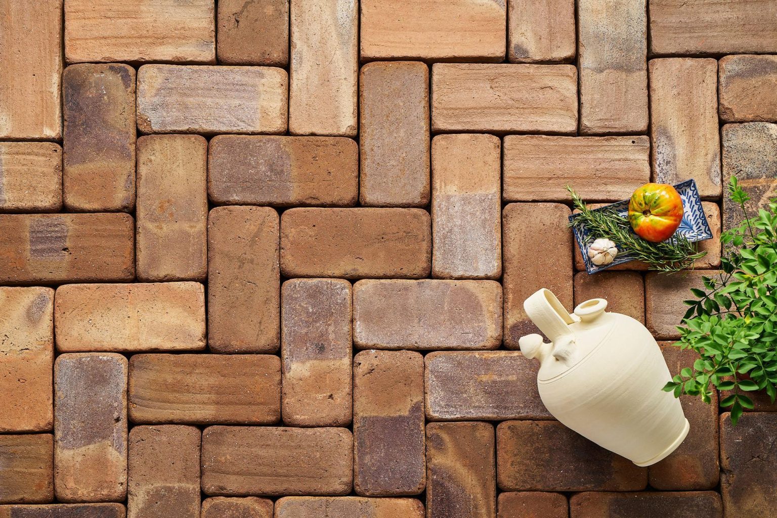 Pavimento de barro esmaltado para WOHA - todobarro